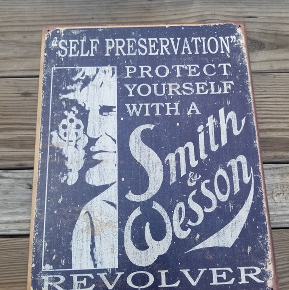 Other | Smith And Wesson Tin Sign | Poshmark
